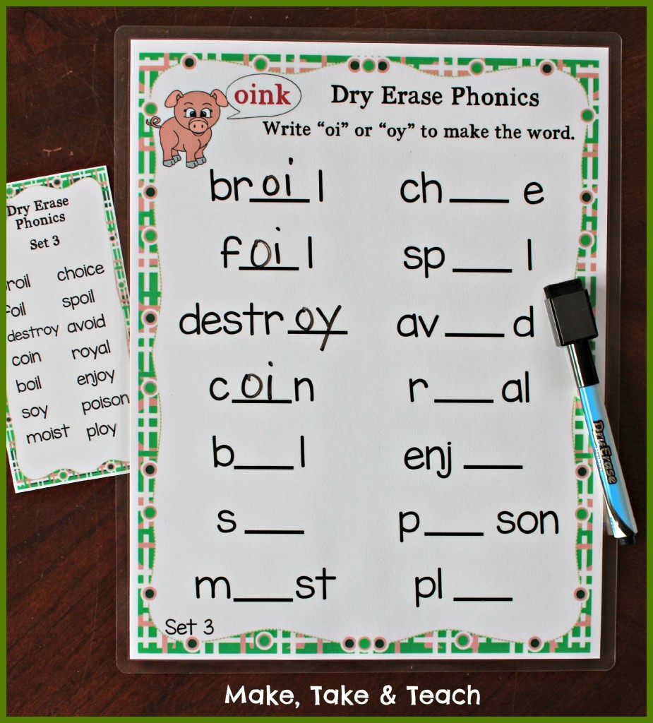 Activities for Teaching oi & oy - Blog MakeTakeTeach