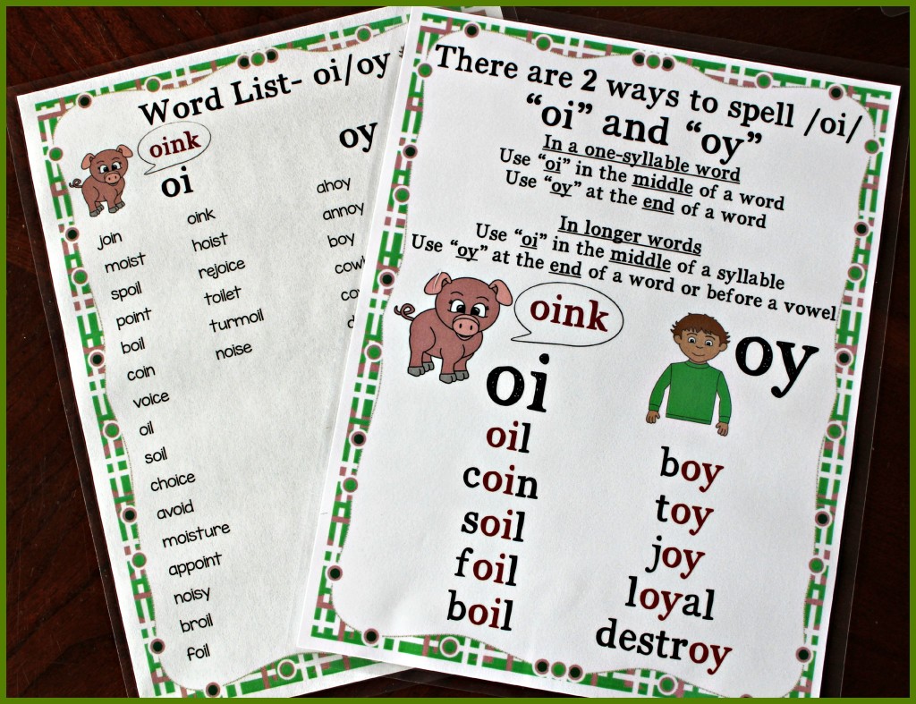 Activities for Teaching oi & oy - Blog MakeTakeTeach