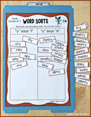 Vowel Sounds of the Letter Y – Blog MakeTakeTeach