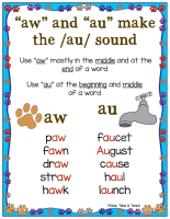 Activities for Teaching the au/aw Digraphs - Blog MakeTakeTeach