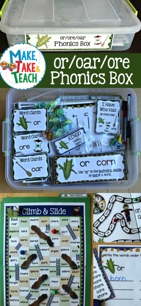 Hands-On Activities for Teaching or/oar/ore! - Blog MakeTakeTeach