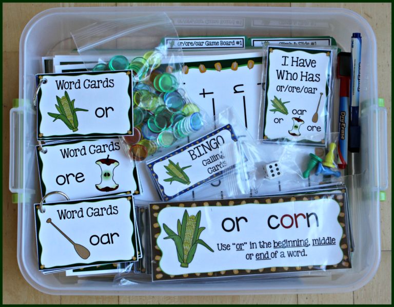 Hands-On Activities for Teaching or/oar/ore! - Blog MakeTakeTeach