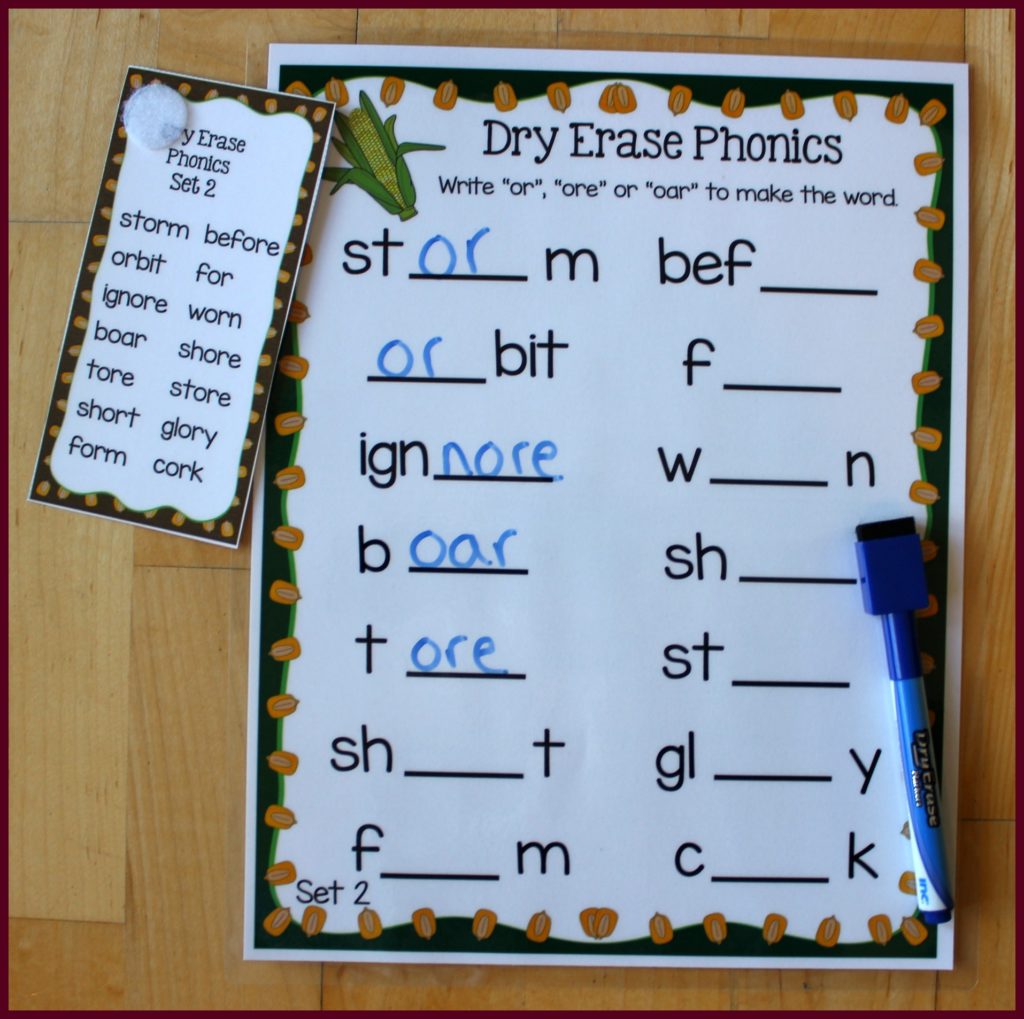 Hands-On Activities for Teaching or/oar/ore! - Blog MakeTakeTeach