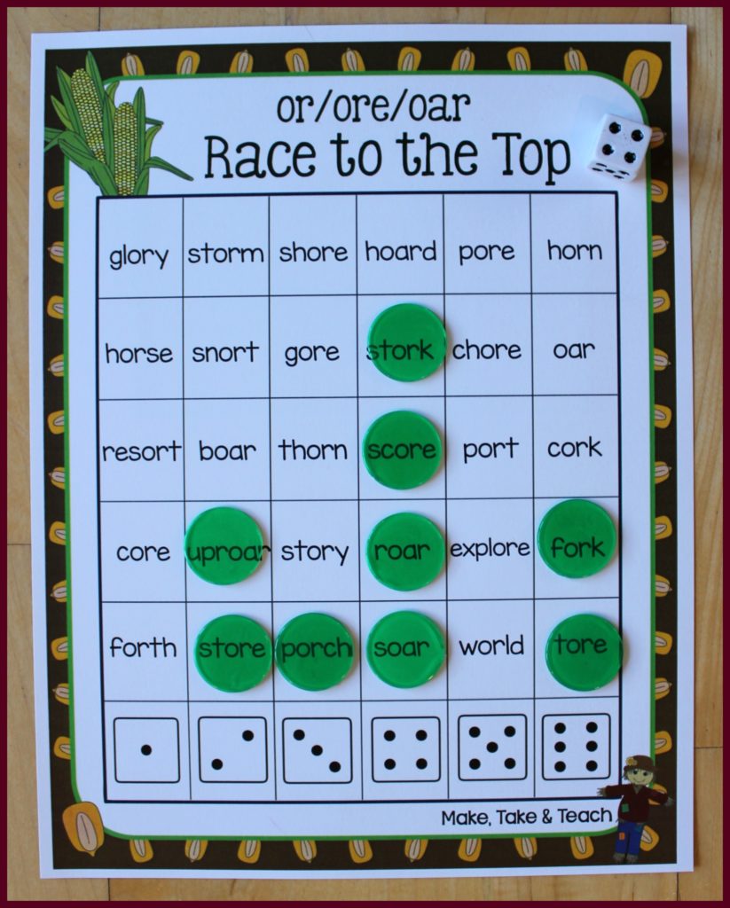 Hands-On Activities for Teaching or/oar/ore! - Blog MakeTakeTeach