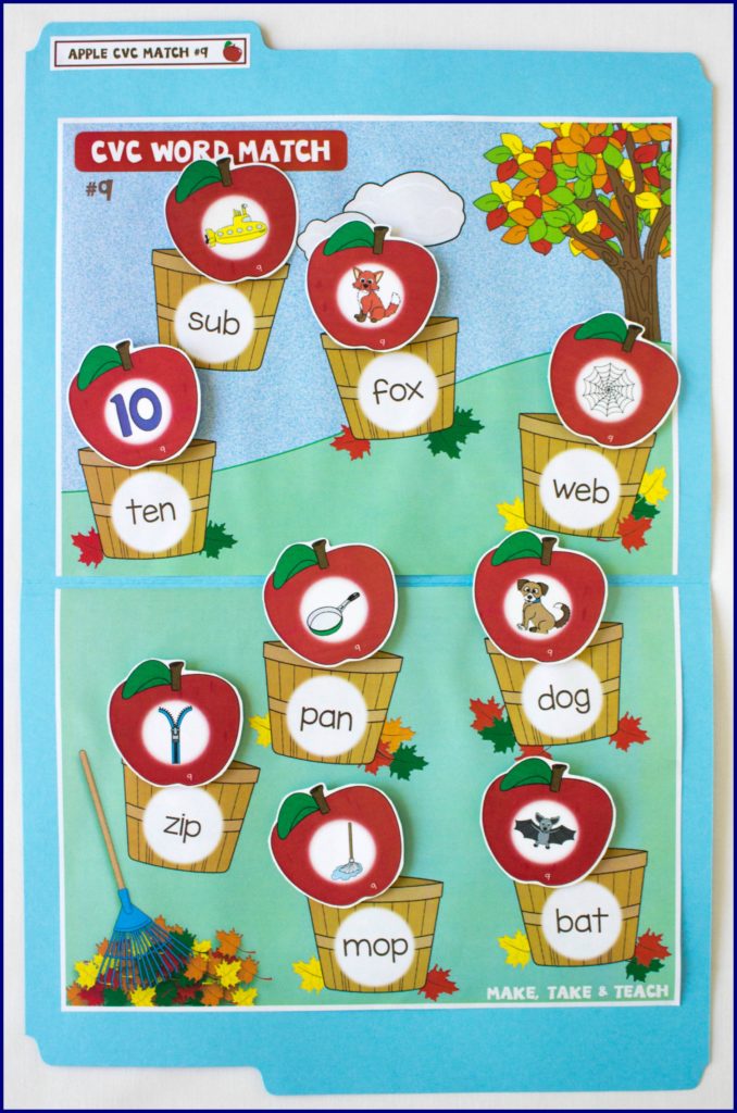 Apple Themed File Folder Activities for Early Literacy! - Blog ...
