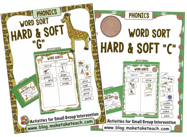 Teaching Hard and Soft Sounds of C and G - Blog MakeTakeTeach