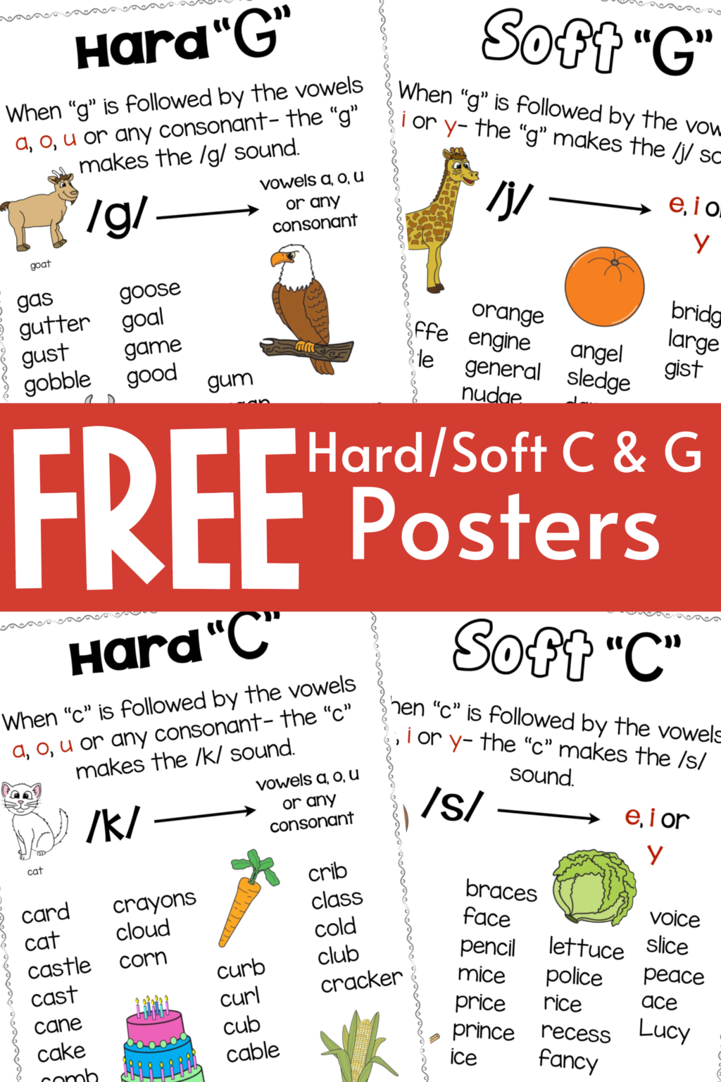 Hard and Soft Sounds of C and G - Blog MakeTakeTeach